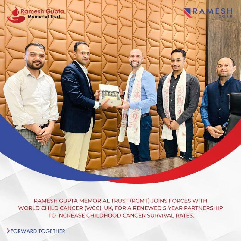 Partnership with World Child Cancer, UK, extending our commitment for 5 years - Ramesh Gupta ...